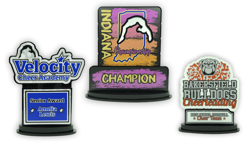 Standard Custom Team Acrylic Trophy and Base [ACR-16C] | A-1 Awards, Inc.